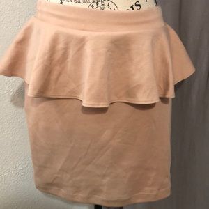Forever 21 | Skirts | Beige Color Pencil Skirt With Ruffle Size Medium ...